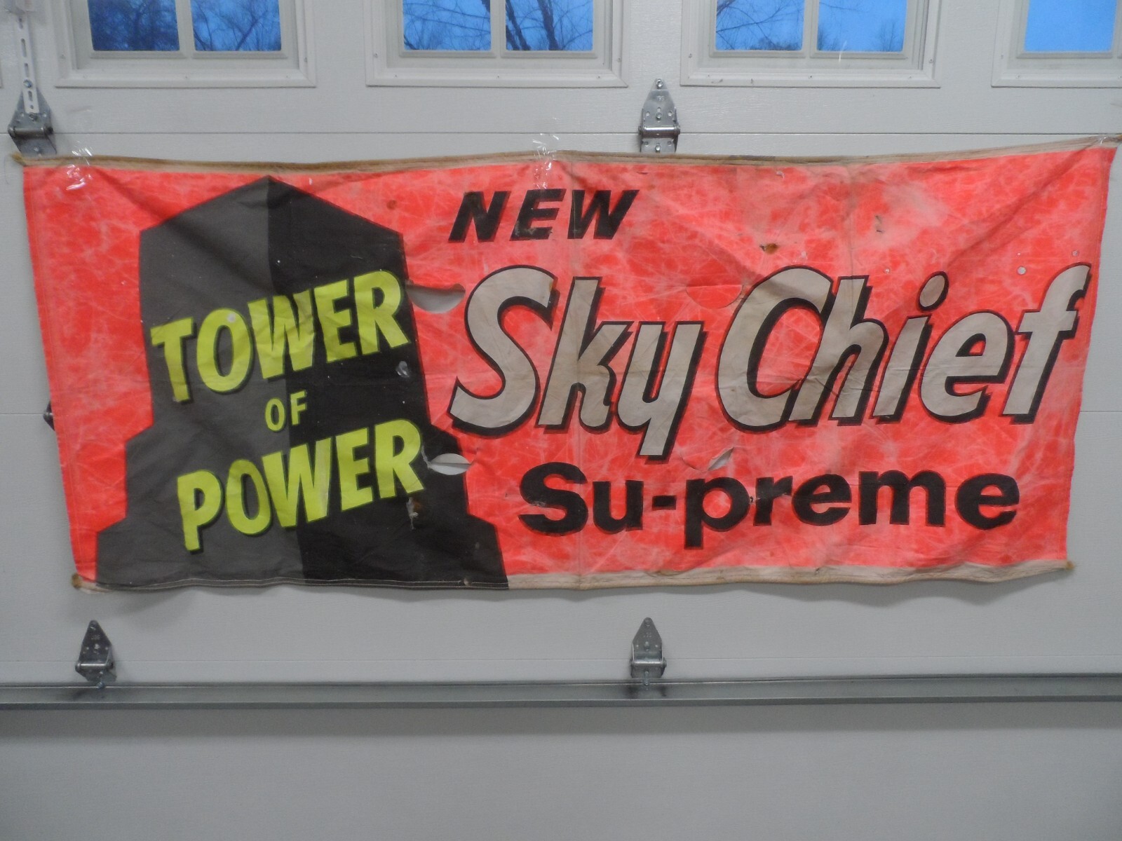 GREAT Vintage 1960's Texaco "Tower Of Power" Sky Chief Cloth Outdoor ...