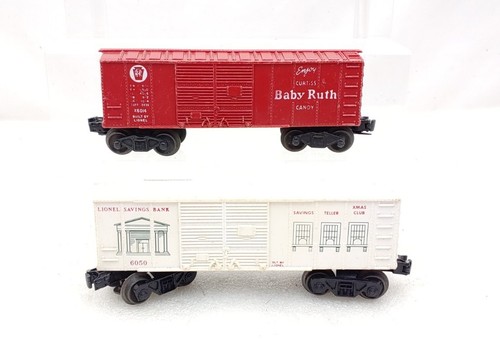 Lionel Trains O Postwar 6050 Saving Bank Car & X6014 Baby Ruth Boxcar ...