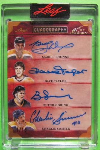 2022 Leaf Art of Hockey Quadography Autographs M. Dionne, D. Taylor ...
