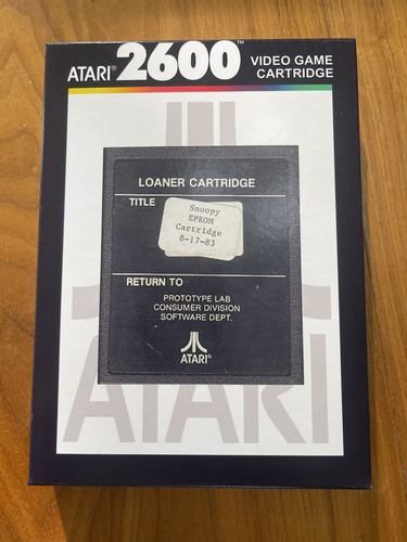 SNOOPY AND THE RED BARON Atari 2600 Prototype Loaner Cartridge with ...