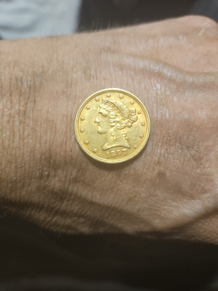 1897 Five Dollar Gold Coin | eBay