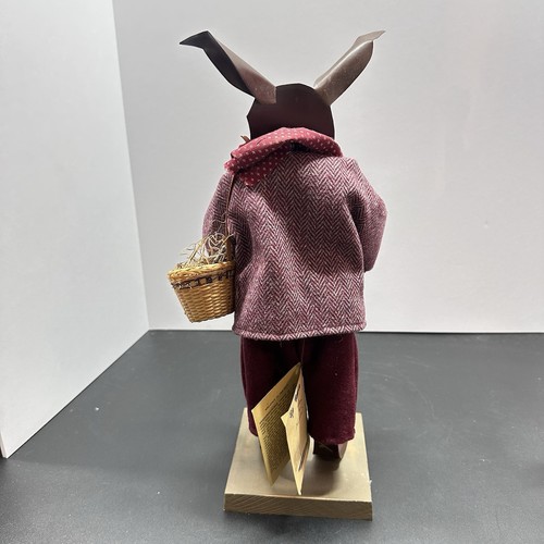 Edna Oar Young PAIR of Shadowdancer Metal Rabbits 1987 Primitive Folk ...