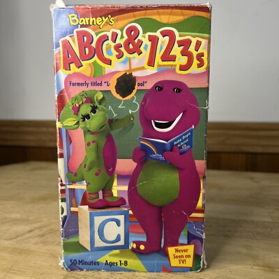 Barney’s ABC’s & 123’s (VHS - 1999) Video Sing-Along Songs Let’s Play ...