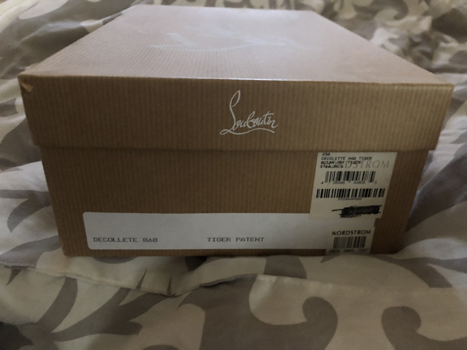 Christian Louboutin Decollete 868 Tiger Patent Pumps Heels Size 38.5 ...