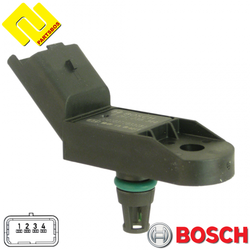 BOSCH 0261230344 ,0261230043 INTAKE MANIFOLD PRESSURE SENSOR MAP 1920 ...