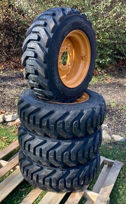 4-HD 10-16.5 SKS-8 Skid Steer Tires/Rims/Wheels for Case 1840,1838,1835 ...