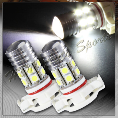 2 x 6000K 5202/5201 PS24WFF H16 High Power SMD LED 12W Fog Driving ...