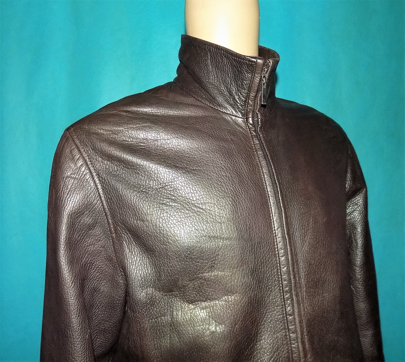 Jacket Three Quarter DE FURSAC Leather Granulated Bro… - Gem