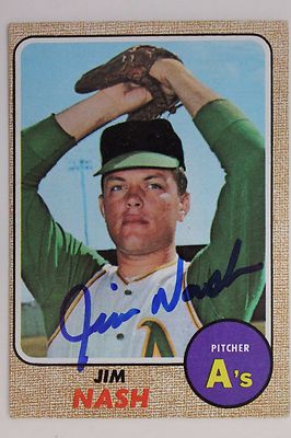 JIM NASH Athletics Braves Autograph 1968 TOPPS #324 Signed Card 16C | eBay
