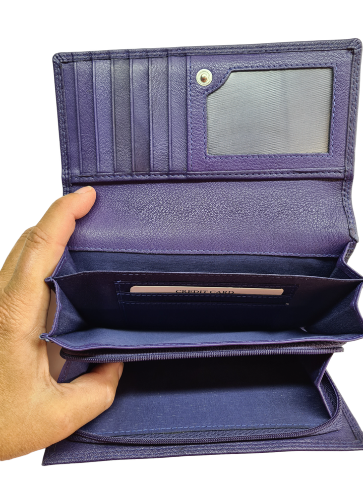 Womens Large RFID Protected High Quality Real Leather Purse Credit Card ...