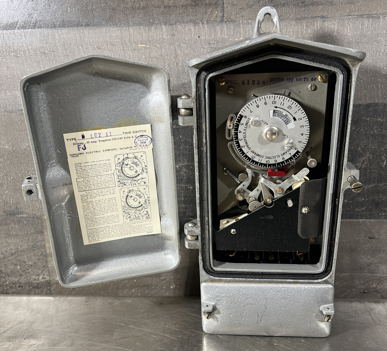 NOS SANGAMO TIME SWITCH 35 AMP 120/240 VAC 60 Type L0Z 11 | eBay