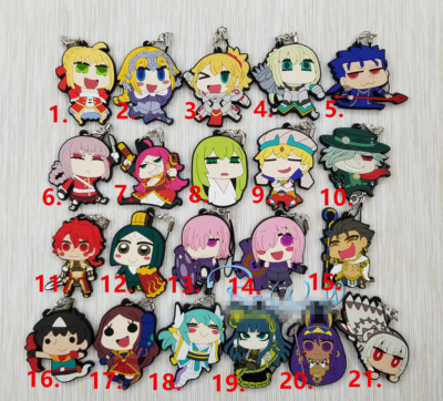 T976 Anime Fate/Grand Order FGO rubber Keychain Key Ring Straps Rare ...