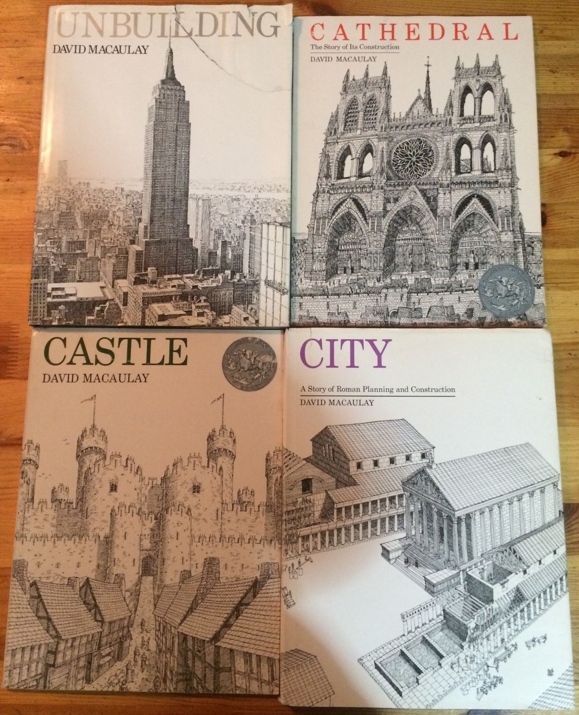 Lot of 4 David Macaulay Books Castle City Unbuilding Cathedral | eBay