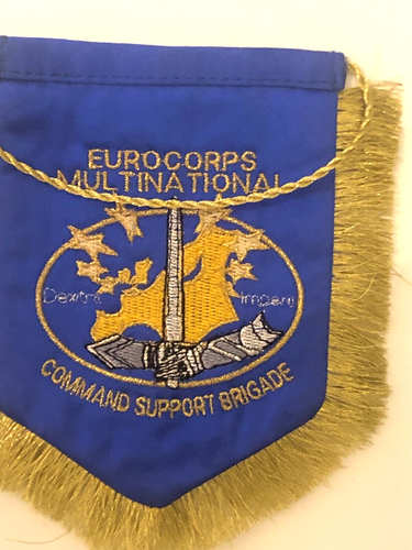 FANION CANNETILLE BRODE MAIN EUROCORPS MULTINATIONAL | eBay