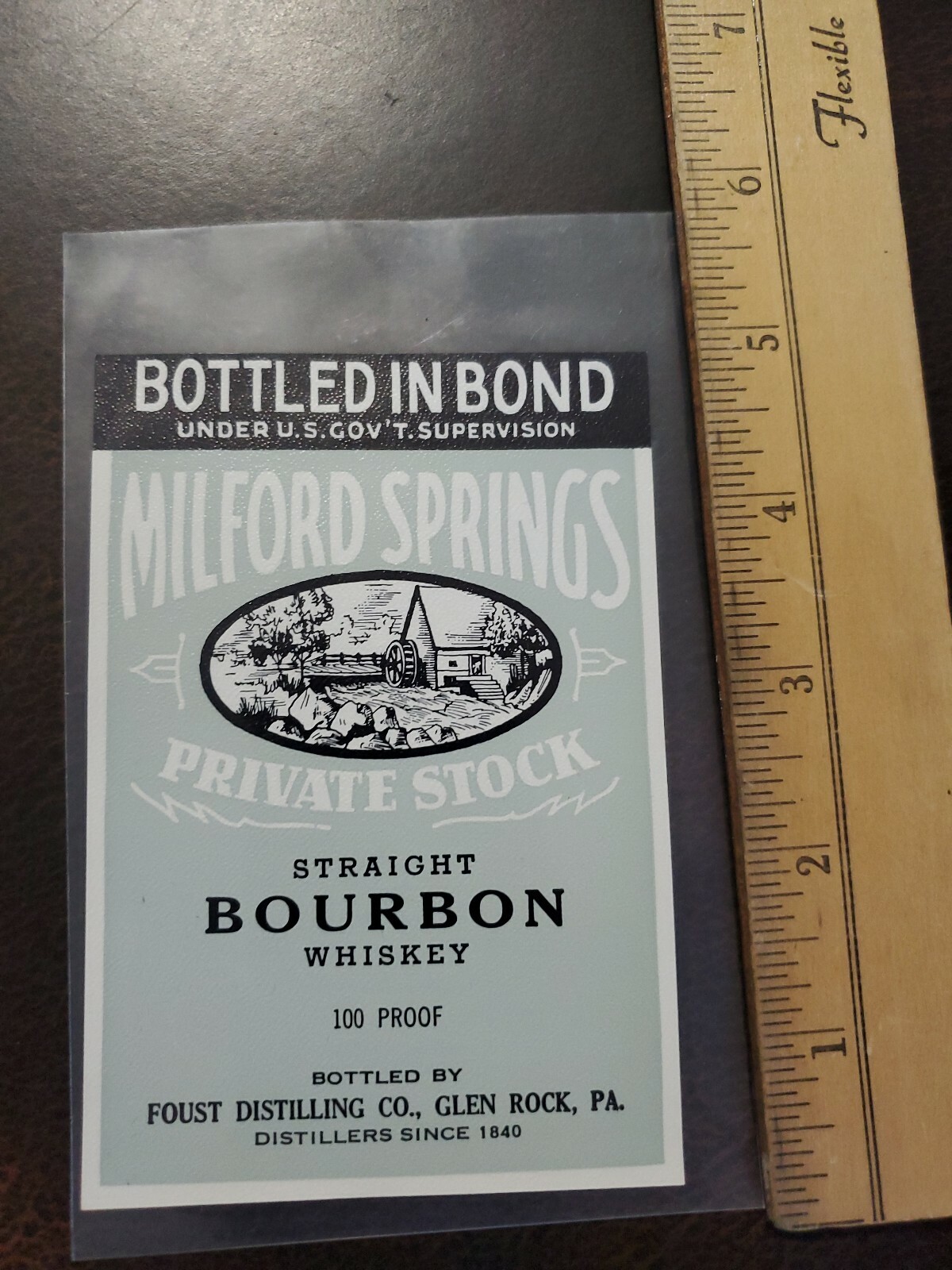 Vintage Foust Distillery Glen Rock Pa Milford Springs NOS label | eBay