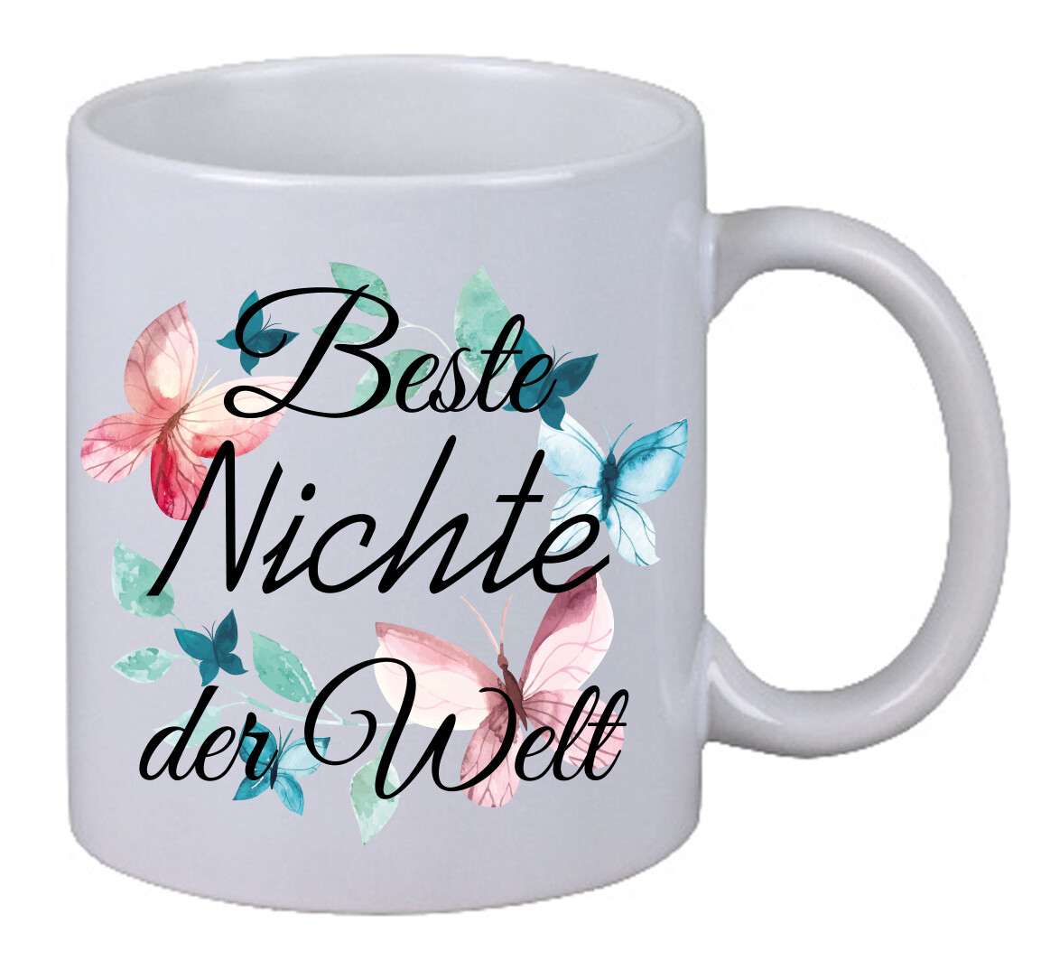 Kaffee Tasse Beste Nichte der Welt Schmetterling Geburtstag Weihnachts ...
