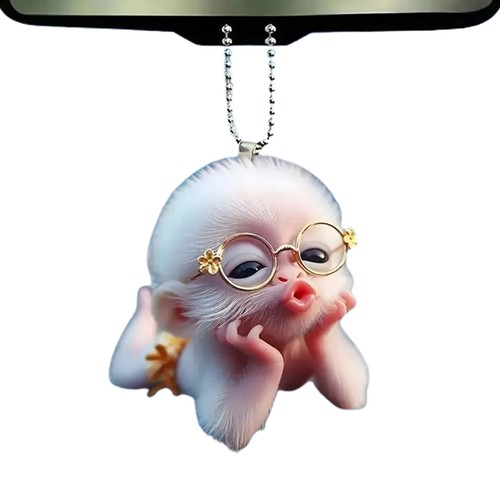 Cute Pouting Monkey For Rear View Mirror Car Decor Hanging Pendant 2D ...