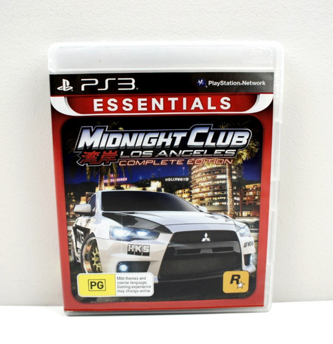 Midnight Club Los Angeles Complete Edition Sony PlayStation 3 PS3 Game ...