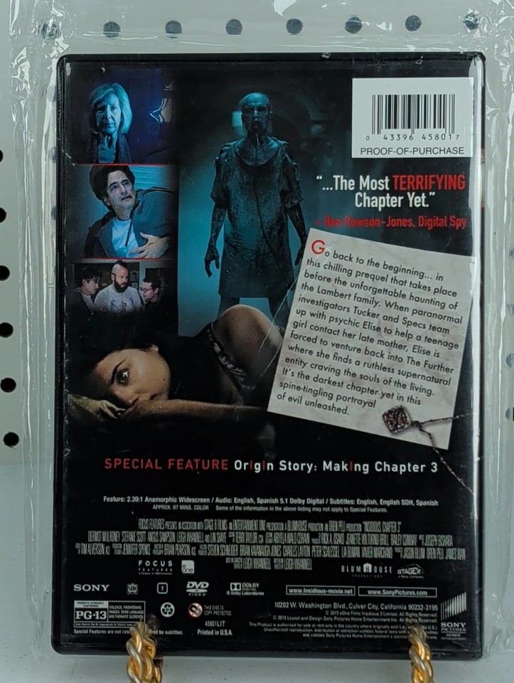 Insidious: Chapter 3 (2015) DVD Very Good Dermot Mulroney Free Shipping ...