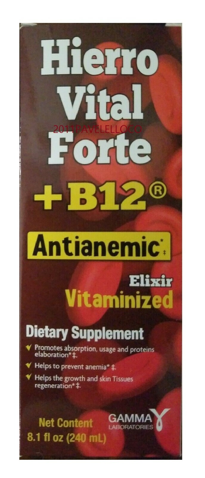 Hierro Vital Forte Prevents Anemia B12 Dietary Supplement. Multivitamin ...