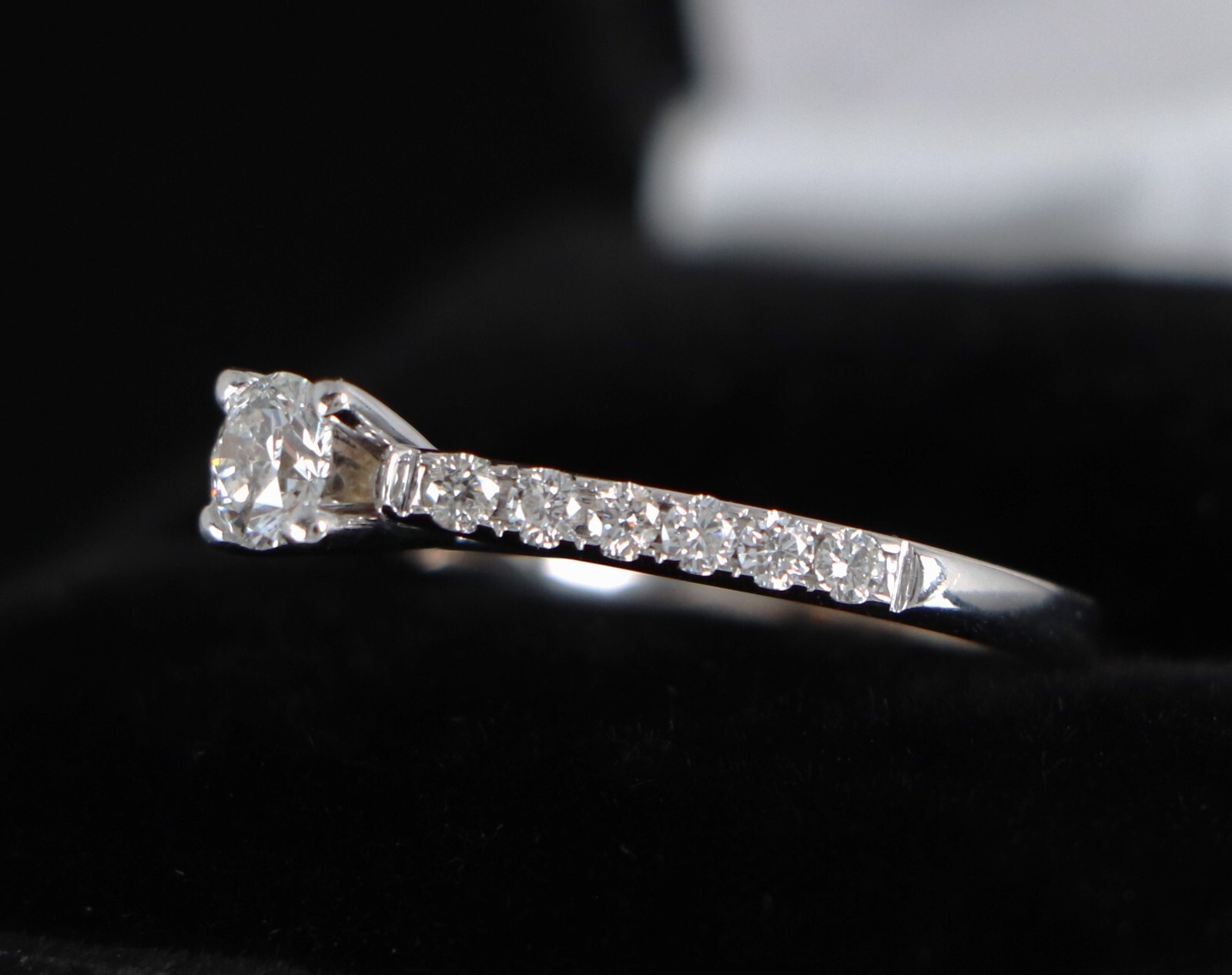 $2,750 Tolkowsky 14K White Gold GSI Round Diamond Engagement Ring 6.25 ...