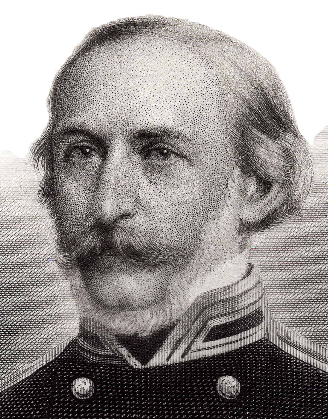 Admiral CHARLES HENRY DAVIS 1863 engraving Harvard's Battle of Memphis ...