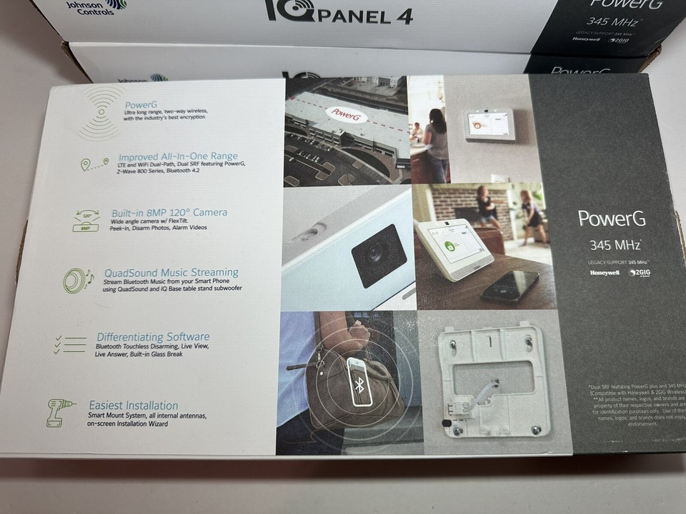 QOLSYS iQ4 iQP4003 Panel 4 PowerG LTE 2GIG HONEYWELL 345 MHz 5800pir ...