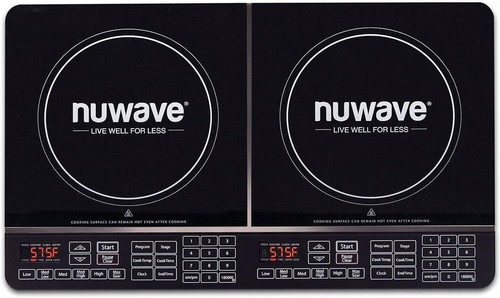 Nuwave Double Induction Cooktop, Powerful 1800W, 2 Large 8” Heating ...