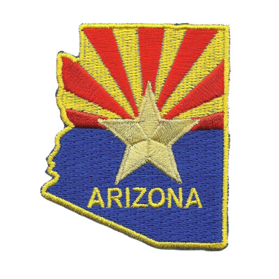 Arizona Patch AZ State Flag Badge Copper Star Cutout Shape Souvenir ...