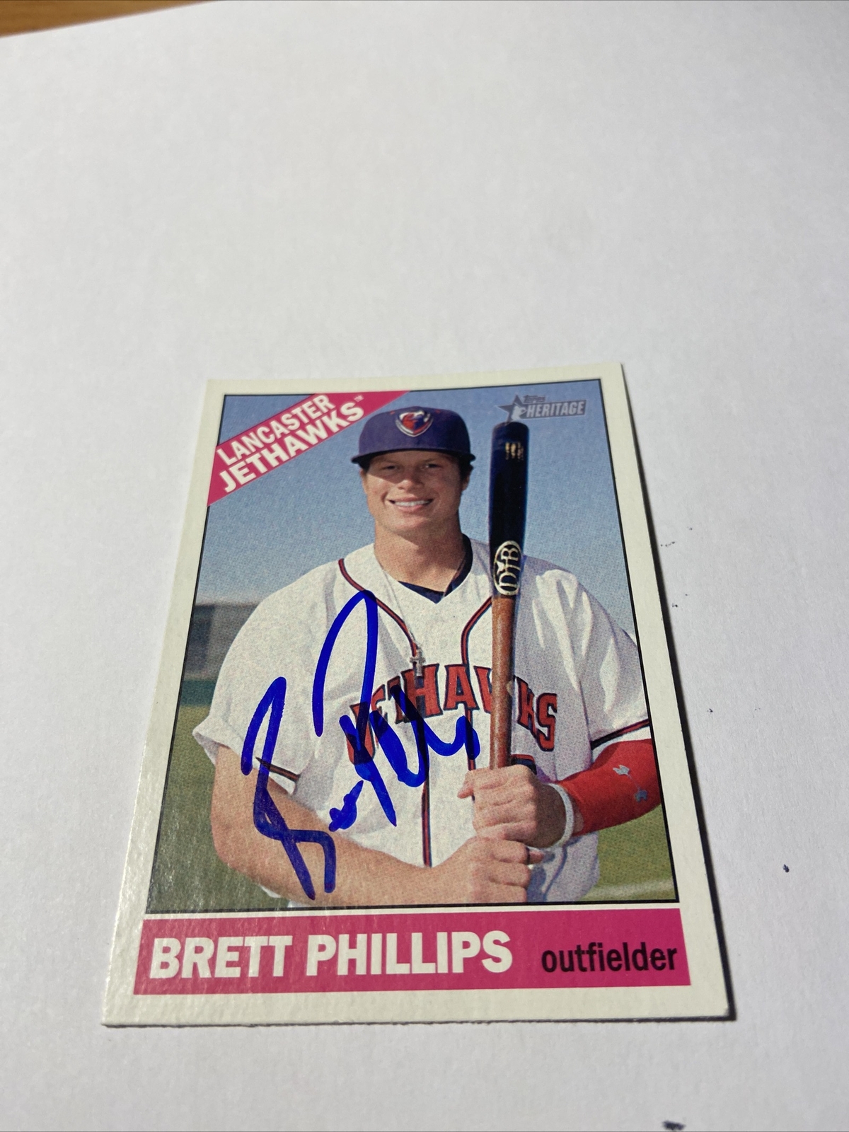 2015 Topps Heritage BRETT PHILLIPS Signed Card autograph ROYALS RC | eBay