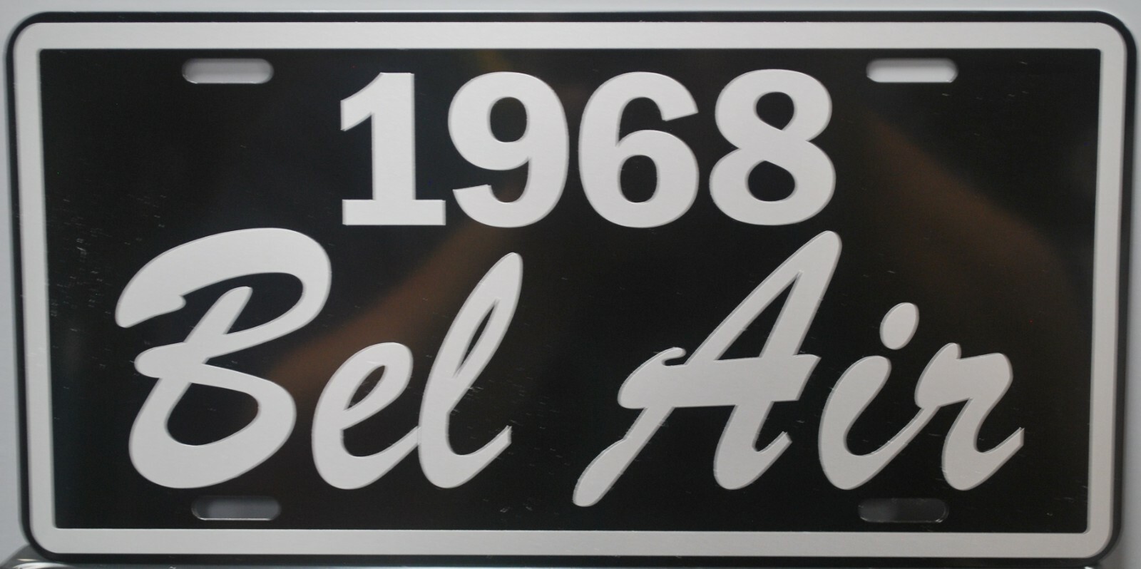 METAL LICENSE PLATE 1968 68 BEL AIR FITS CHEVY SEDAN STATION WAGON 327 ...
