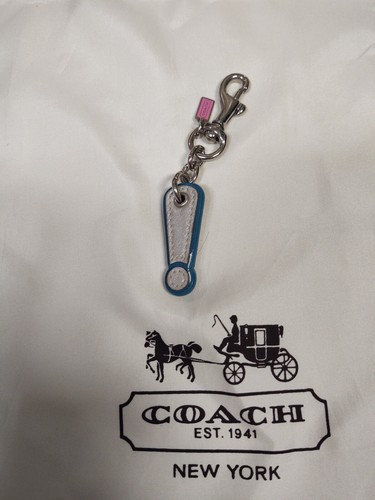 COACH Exclamation Point KEYCHAIN Bag Charm AUTHENTIC Replacement Blue ...