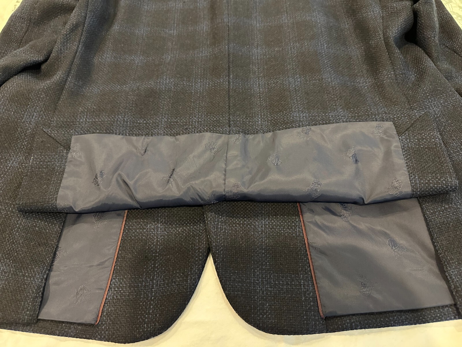 Jos A. Bank Blue Plaid Check Wool Tailored Fit Blazer Sport Coat Jacket ...