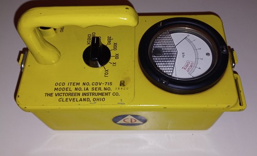 Vintage Civil Defense Victoreen CDV-715 Model 1A Geiger Counter w Box ...