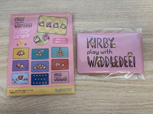 Kirby Dream Land Square Badge Play With Waddle Dee Pin Cute Collectible ...