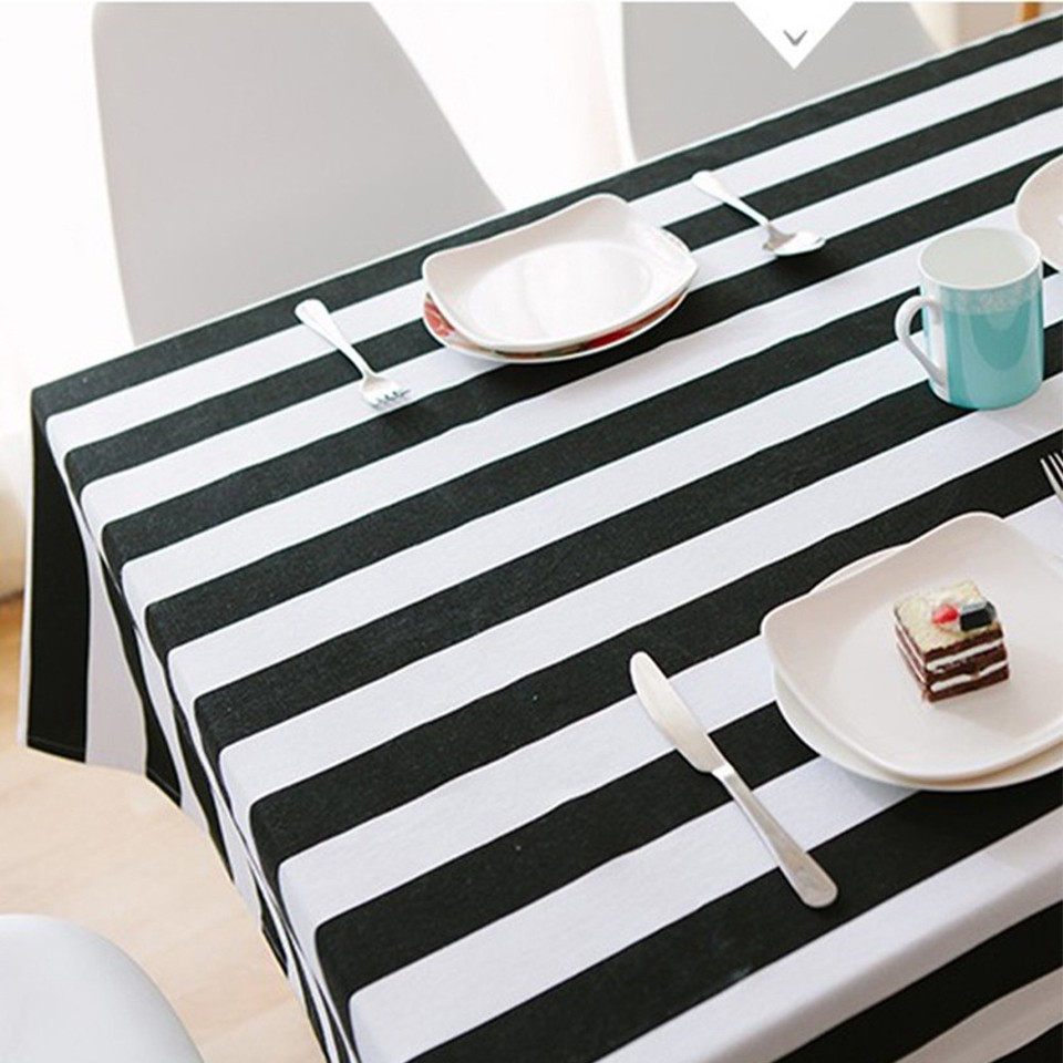 2pcs Striped Tablecloths Waterproof Reusable Plastic Table Cloths ...