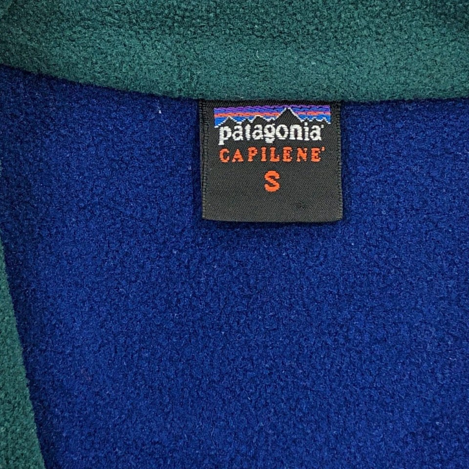 90 Patagonia Capilene Half Zip Fleece Jacket Outdoor Blue Men'S S Used ...