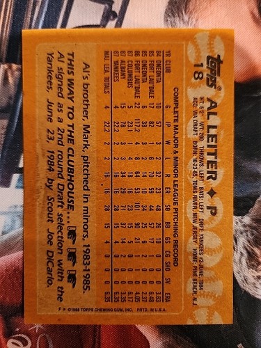 1988 Topps Al Leiter Rookie Baseball Card #18 | eBay