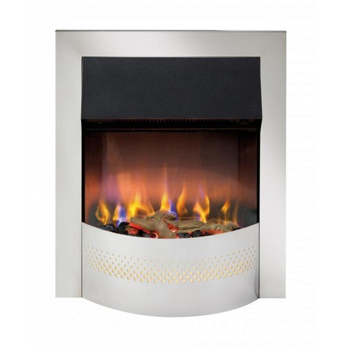 Dimplex Portree Chrome Optiflame 3D Electric Inset Fire 2kW Remote ...