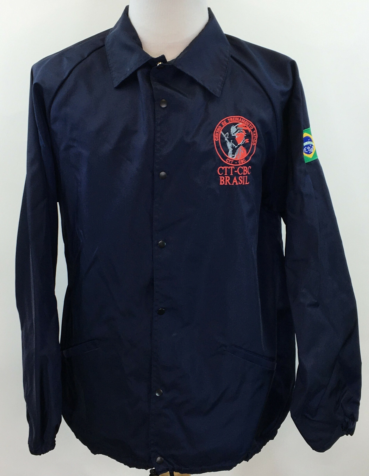 NEW CTT-CBC Brasil Centro De Treinamento Tatico Jacket Snap Button Navy ...