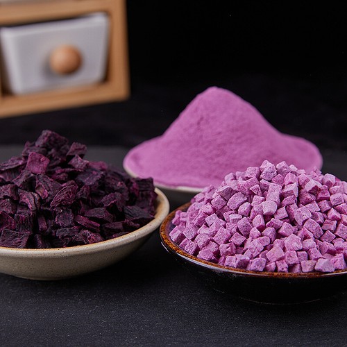 Dehydrated Purple Sweet Potato Powder/Cubes Low Temperature Baking Pet ...