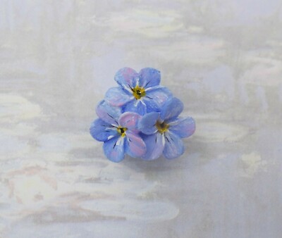 FORGET-ME-NOT BROOCH Forget-Me-Not Pin Friendship Pin Masonic Pin HAND ...