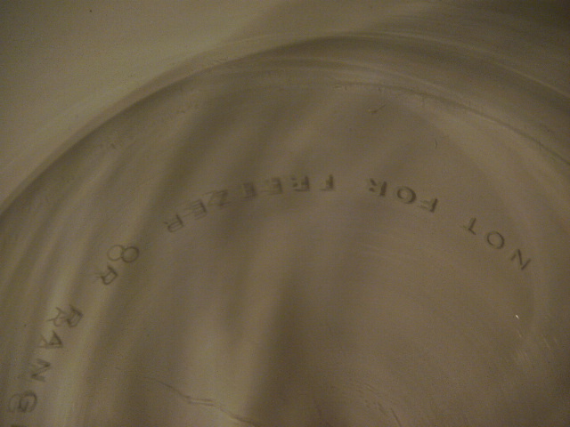 PYREX CLEAR GLASS ROUND CARAFE 3.50" WITH TABS & PINEAPPLE HEART TULIP ...