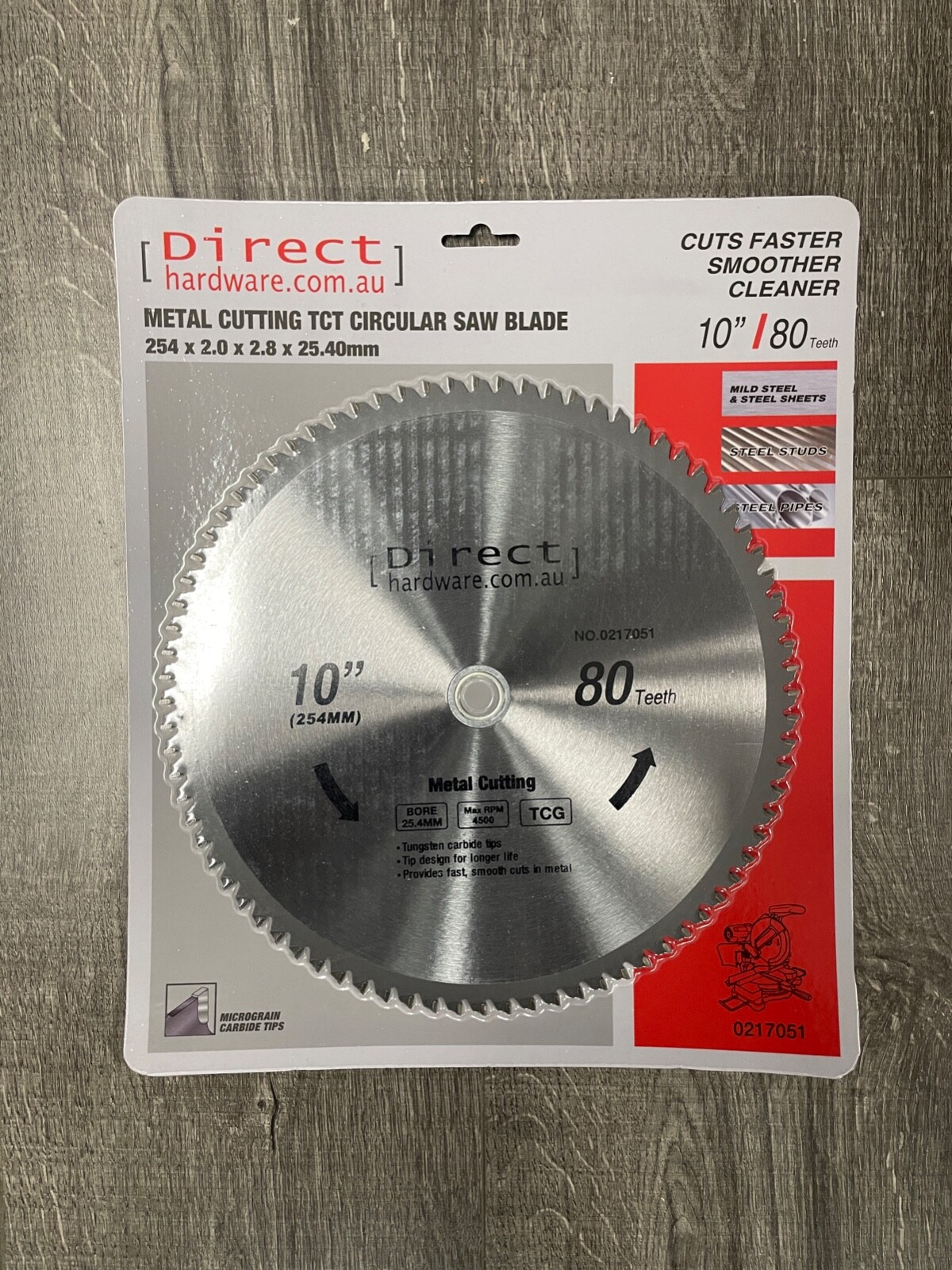 254mm - 80T Teeth - TCT Circular Saw Blades METAL STEEL ALUMINIUM ...