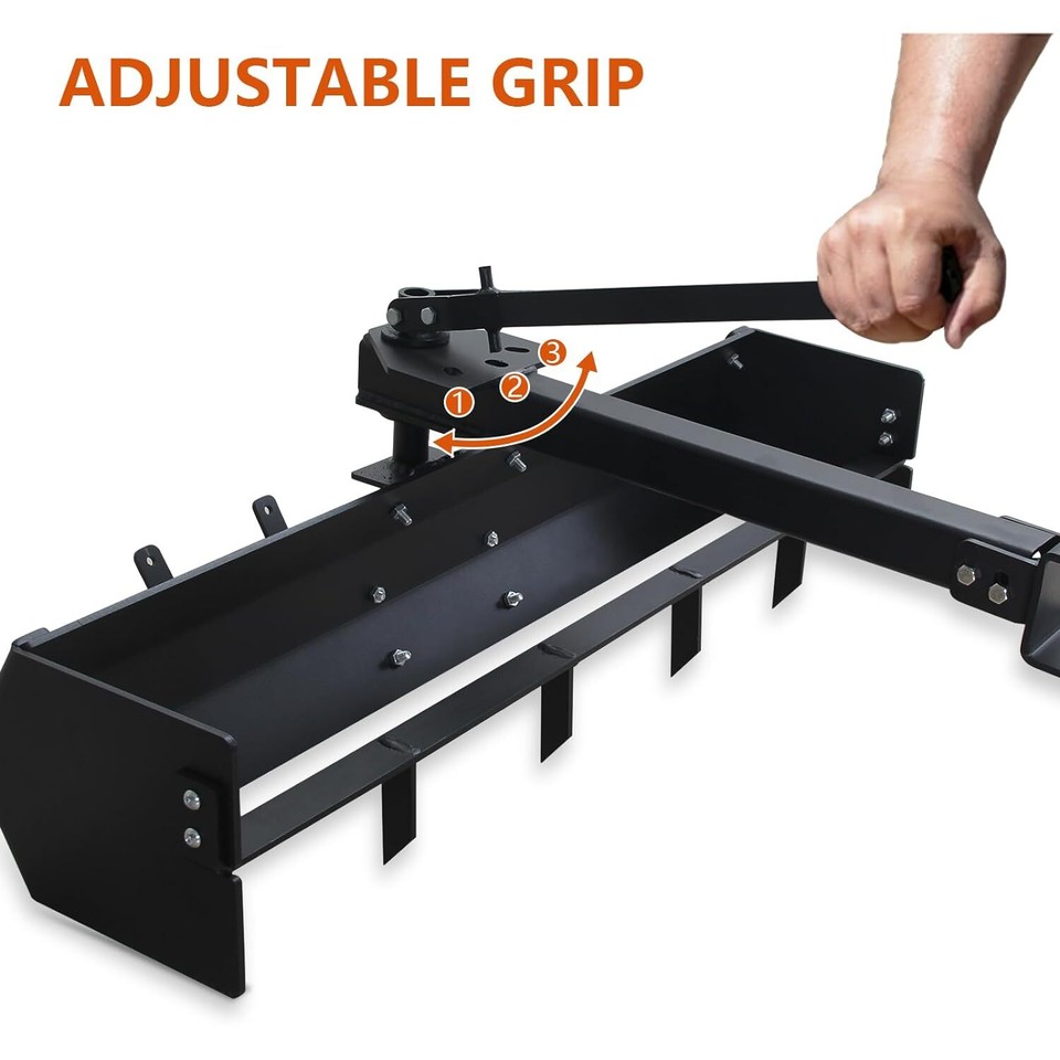 42" Tow Behind Box Scraper Solid Steel Ground Blade Rust Resistant Lawn ...