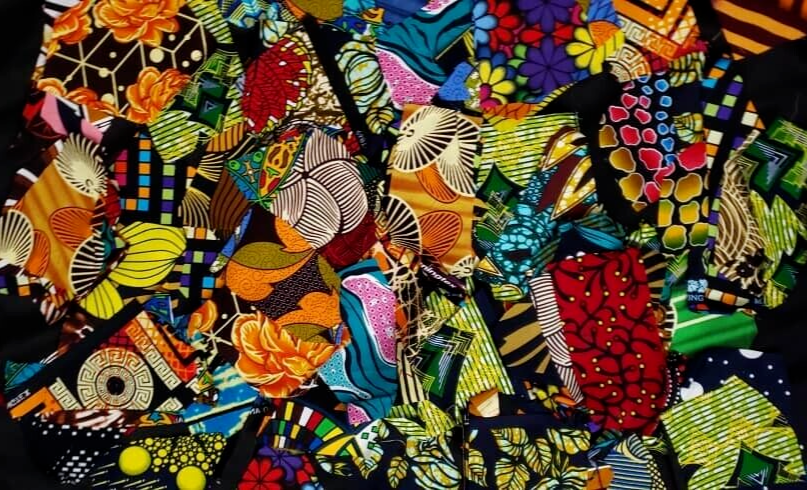 New African Fabric Scraps Quilts Slow Stitch Junk Journals Crafts - Lot ...