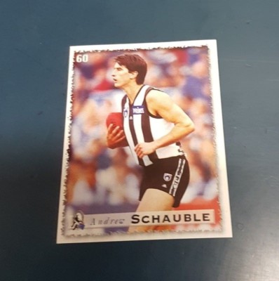 1999 AFL SELECT STICKER FOIL COLLINGWOOD MAGPIES ANDREW SCHAUBLE - #60 ...