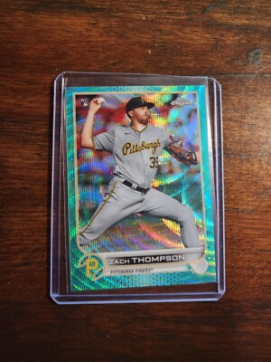 2022 Topps Chrome Baseball #30 Zach Thompson Aqua Wave Refractor 177/ ...
