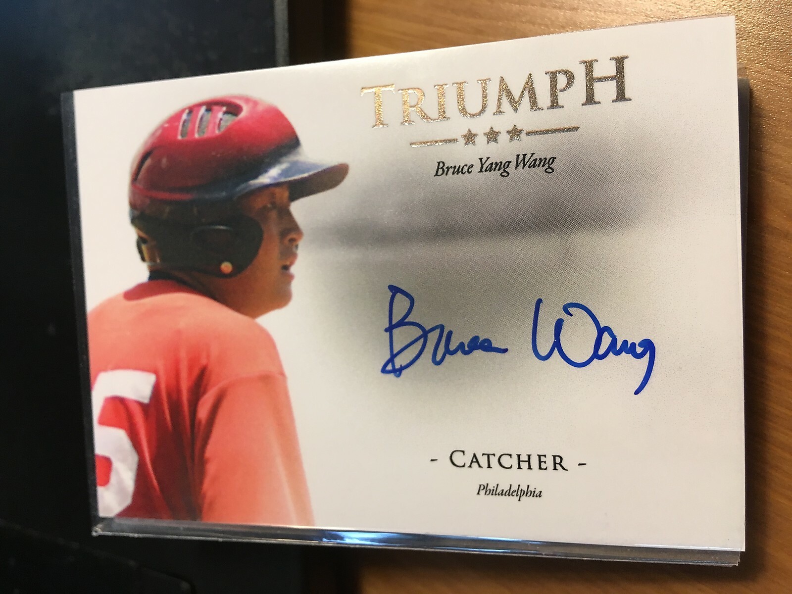 2019 Futera-Onyx Prospects and Legends Triumph Autograph Bruce Wang ...