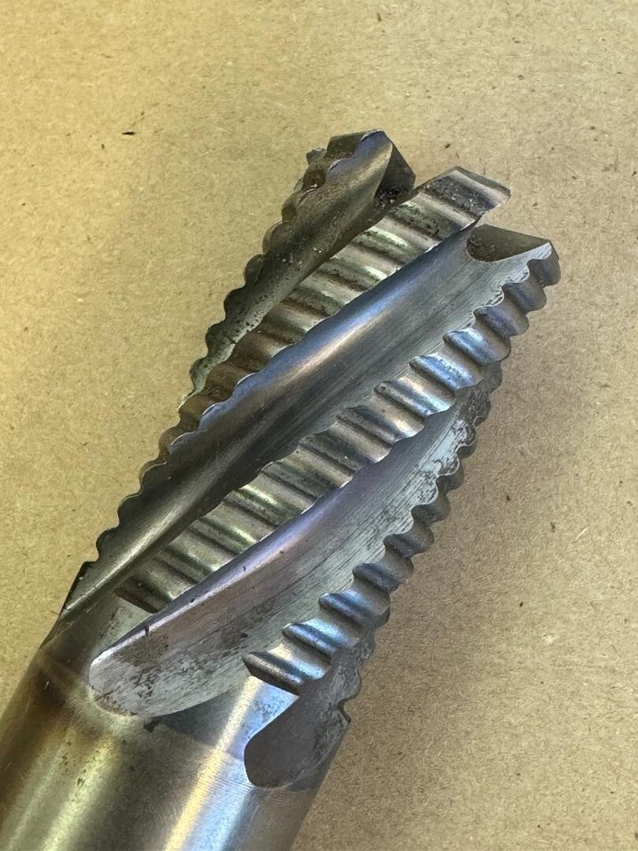 1-1/4" HANITA ROUGHING END MILL 4-1/2" OAL, 2" LOC, 6 FLUTE 6207 M-42 ...